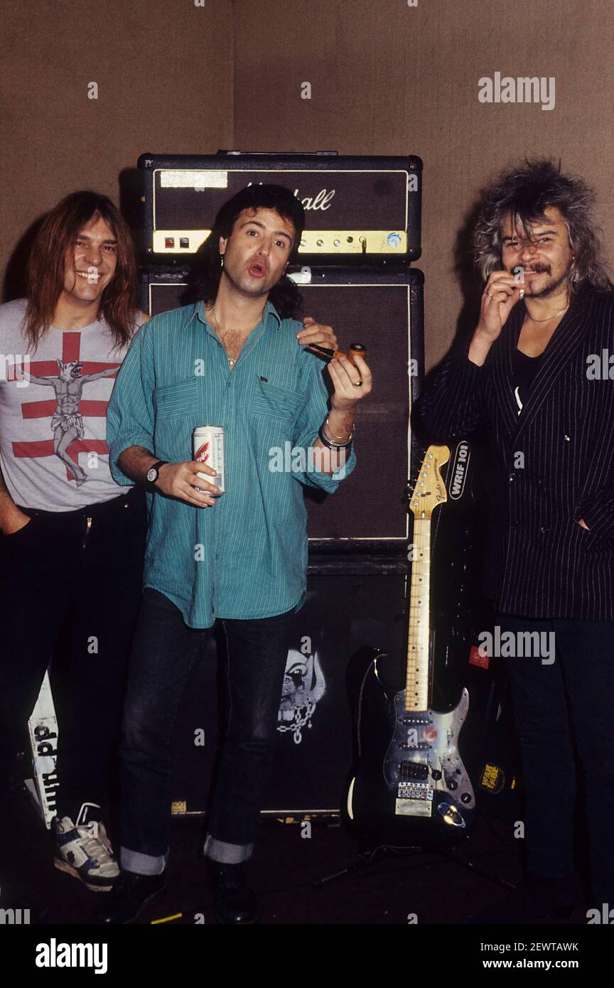Michael 'Root' Burston, Phil 'Wizzo' Campbell and Phil 'Philthy Animal ...