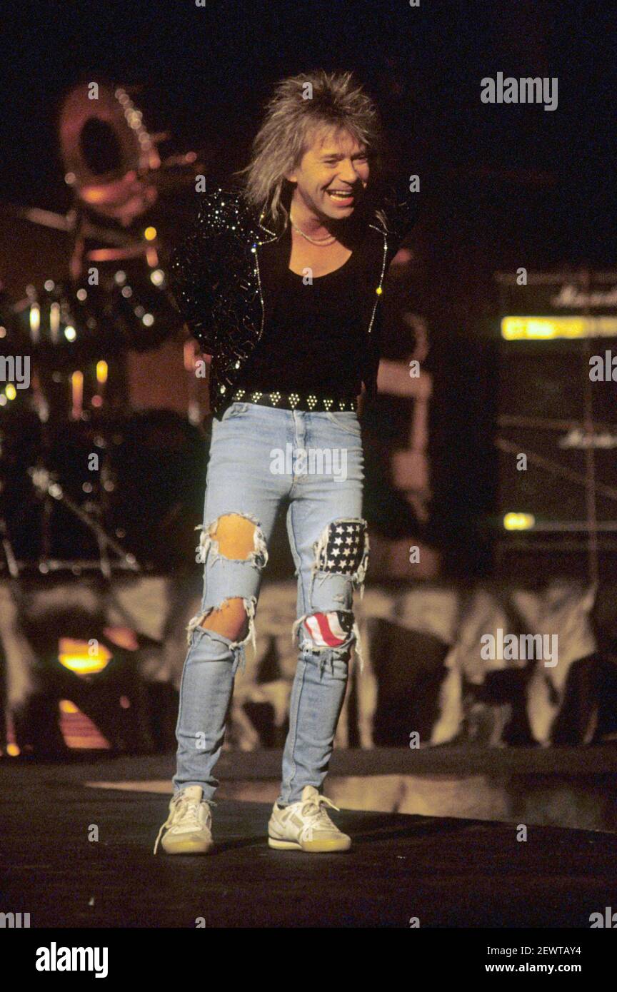 Magnum's Bob Catley filming the music video 'Rockin' Chair '. London ...