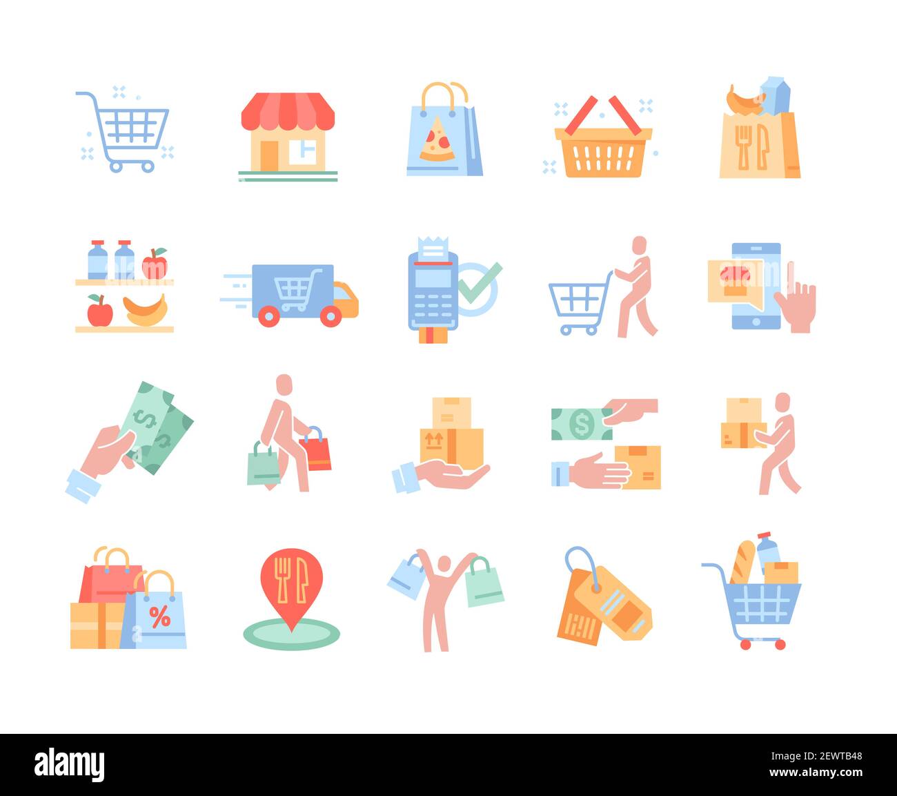 Food package icons Stock Vector Images - Alamy
