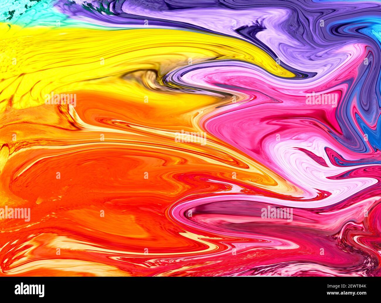 Image of a computer created colorful liquid design Stock Photo - Alamy