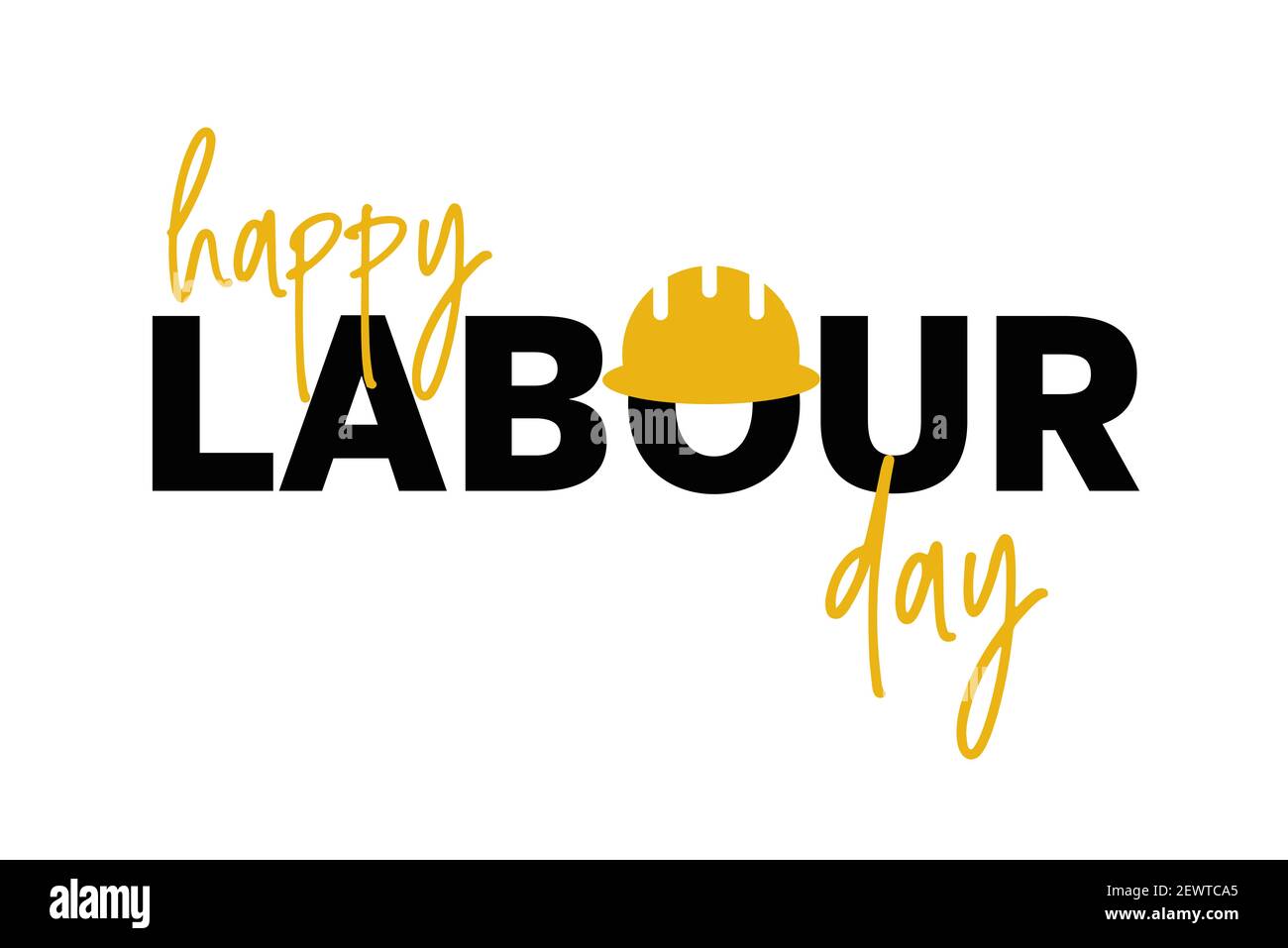 Happy labour day lettering Cut Out Stock Images & Pictures - Alamy