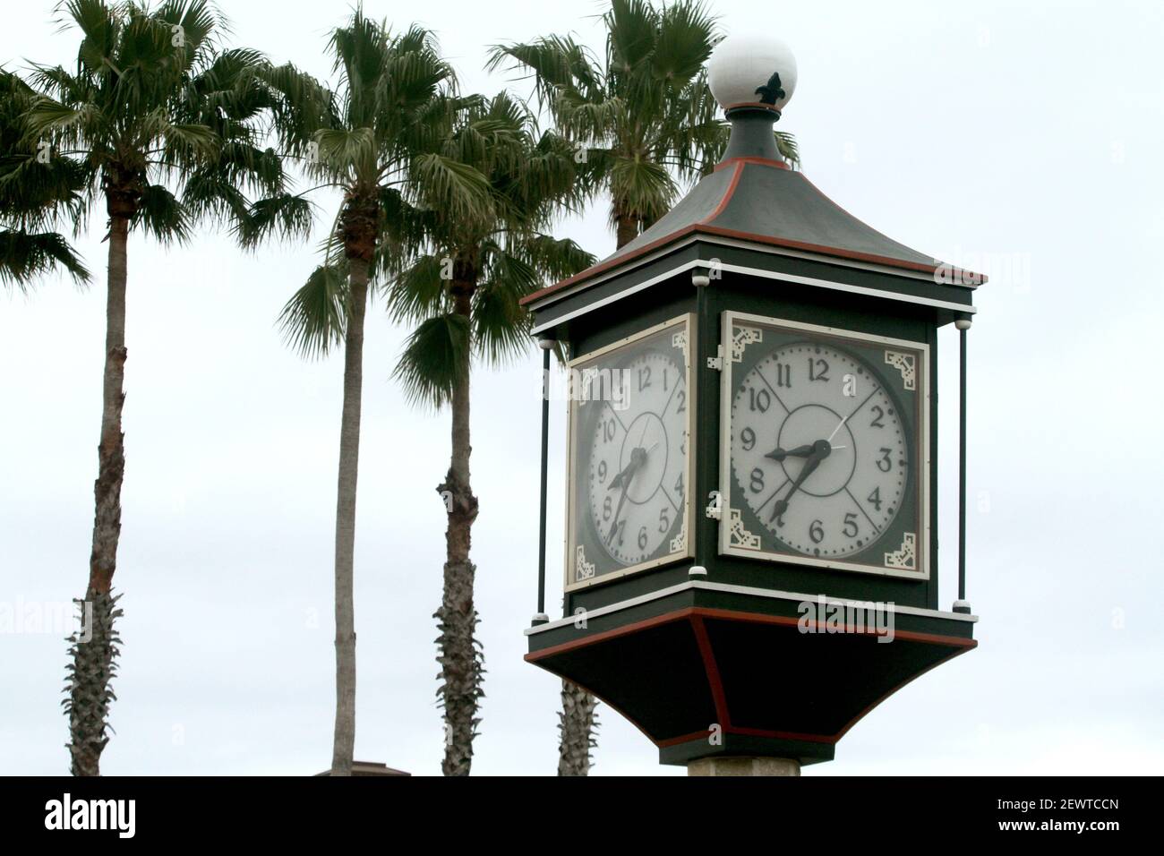 Post clock in downtown St. Augustine, FL, USA Stock Photo - Alamy
