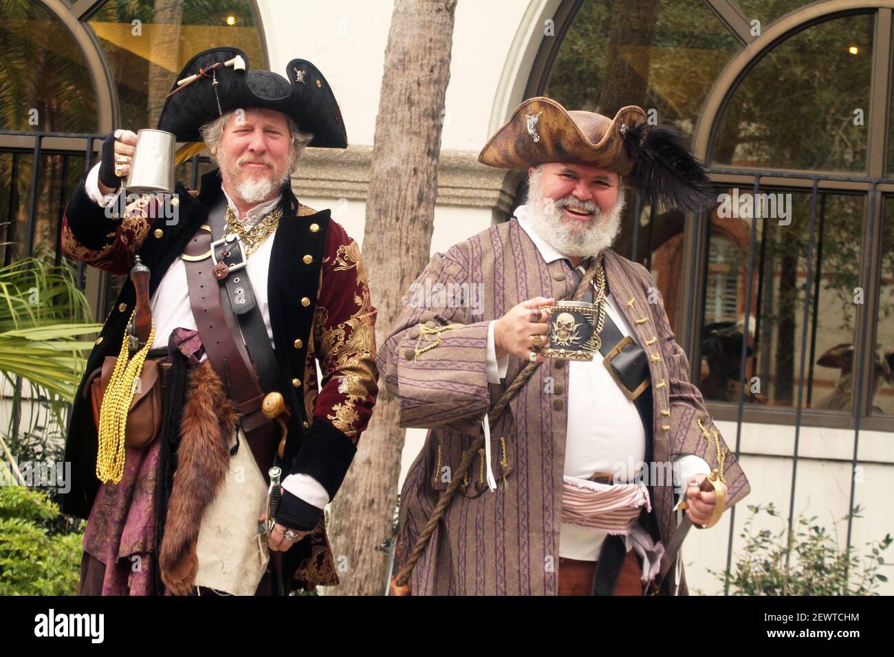 Men reenacting as pirates in Florida, USA Stock Photo - Alamy