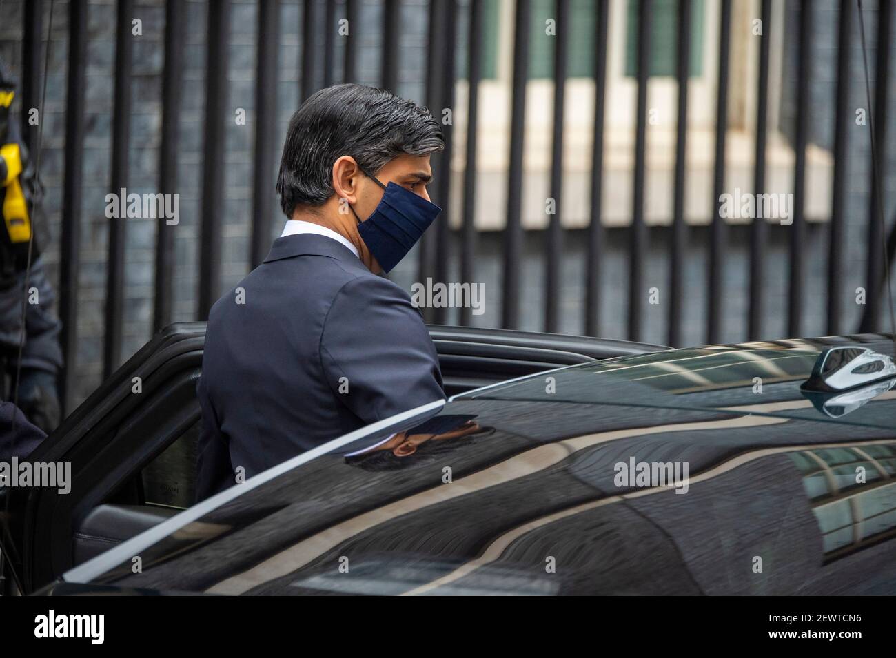 British Chancellor of the Exchequer, Rishi Sunak outside number 11 ...