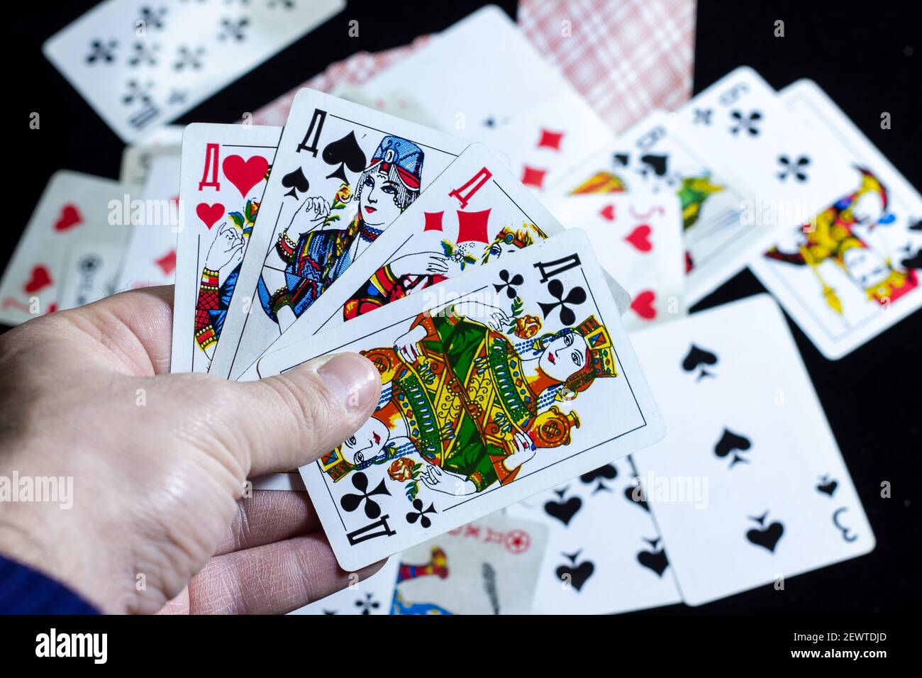 Hand Of Playing Cards High Resolution Stock Photography and Images - Alamy