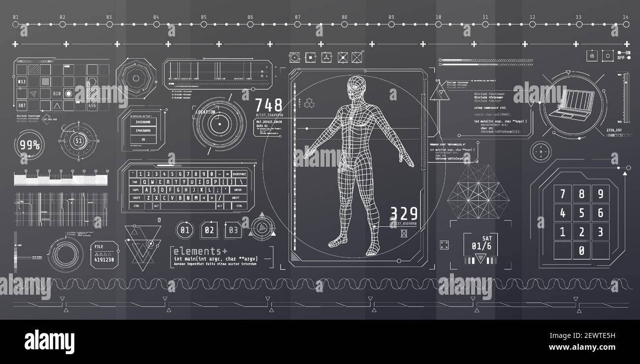 Human body analysis biometric data hi-res stock photography and images ...