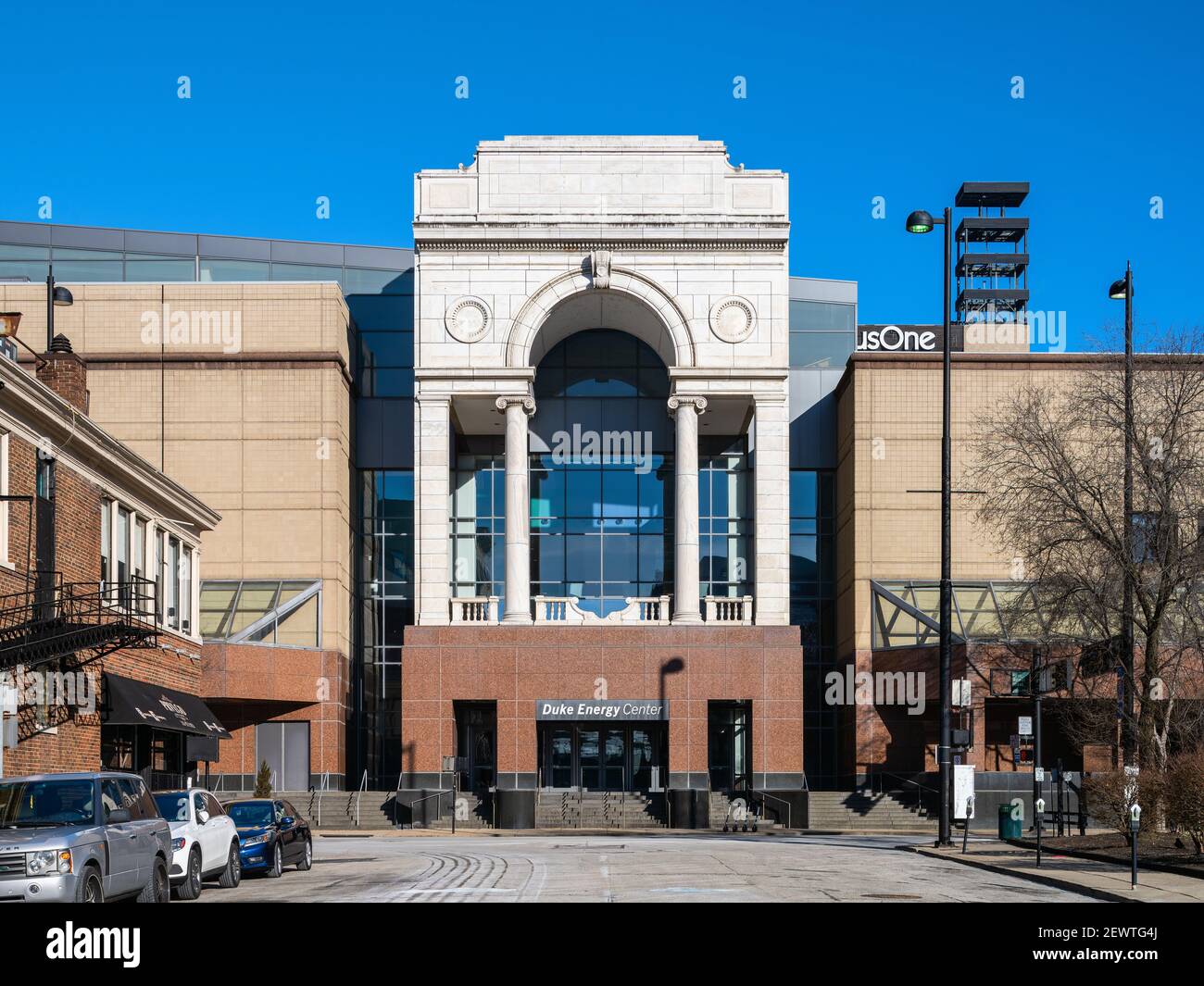 Sabin Convention Center with Albee Theater facade Stock Photo - Alamy