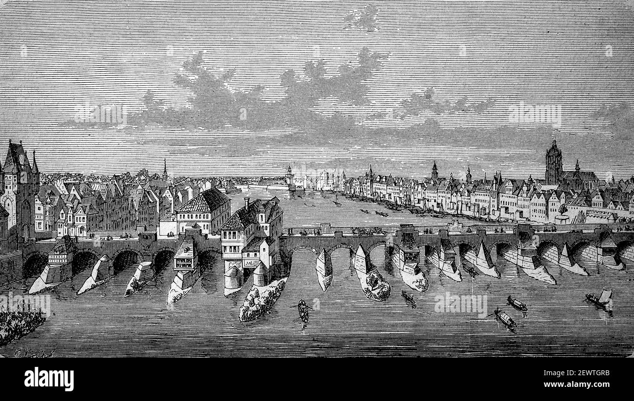 Frankfurt am Main, Hesse, Germany, in 1750 / Frankfurt am Main, Hessen ...