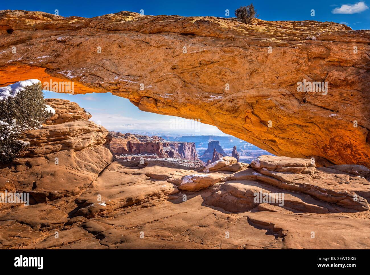 The famous Mesa Arch in the Arches National Park, Utah Stock Photo - Alamy
