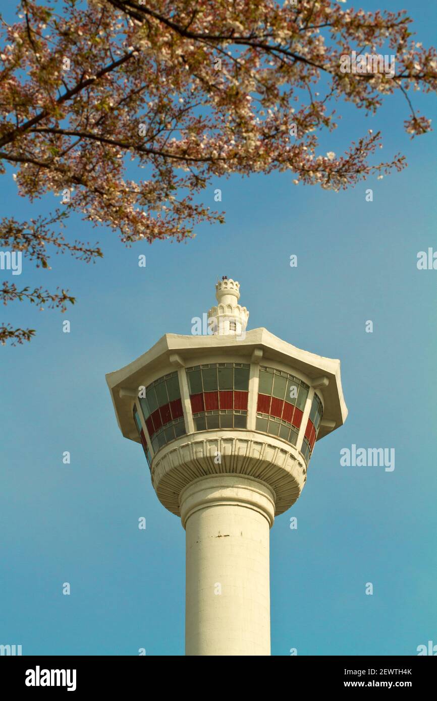 Korea, Gyeongsangnam-do, Busan, Yongdusan Park, Busan Tower Stock Photo ...
