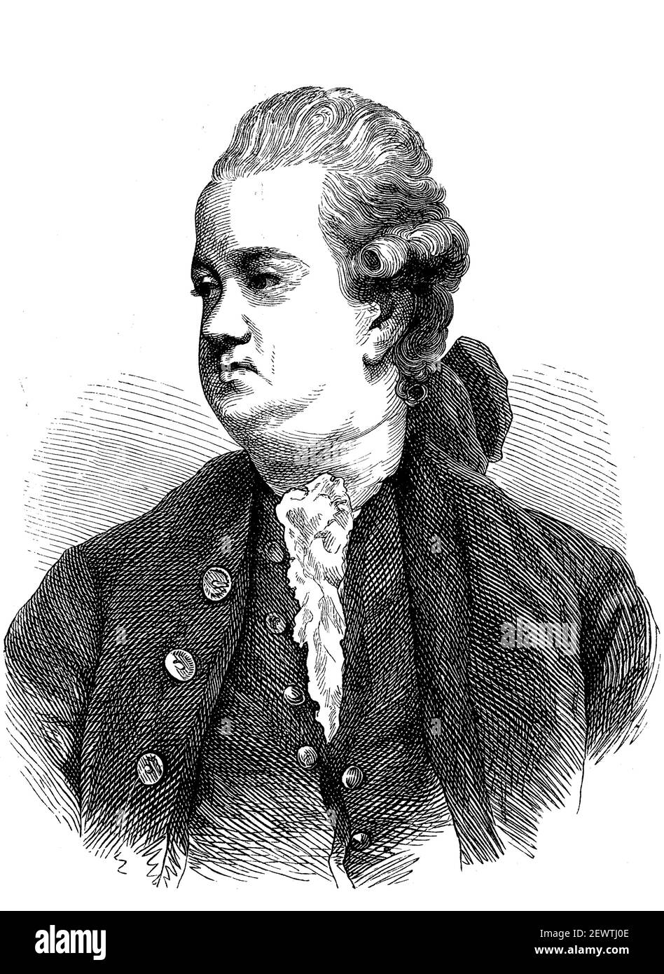 Edward Gibbon, May 8, 1737 - January 16, 1794, a British historian in ...