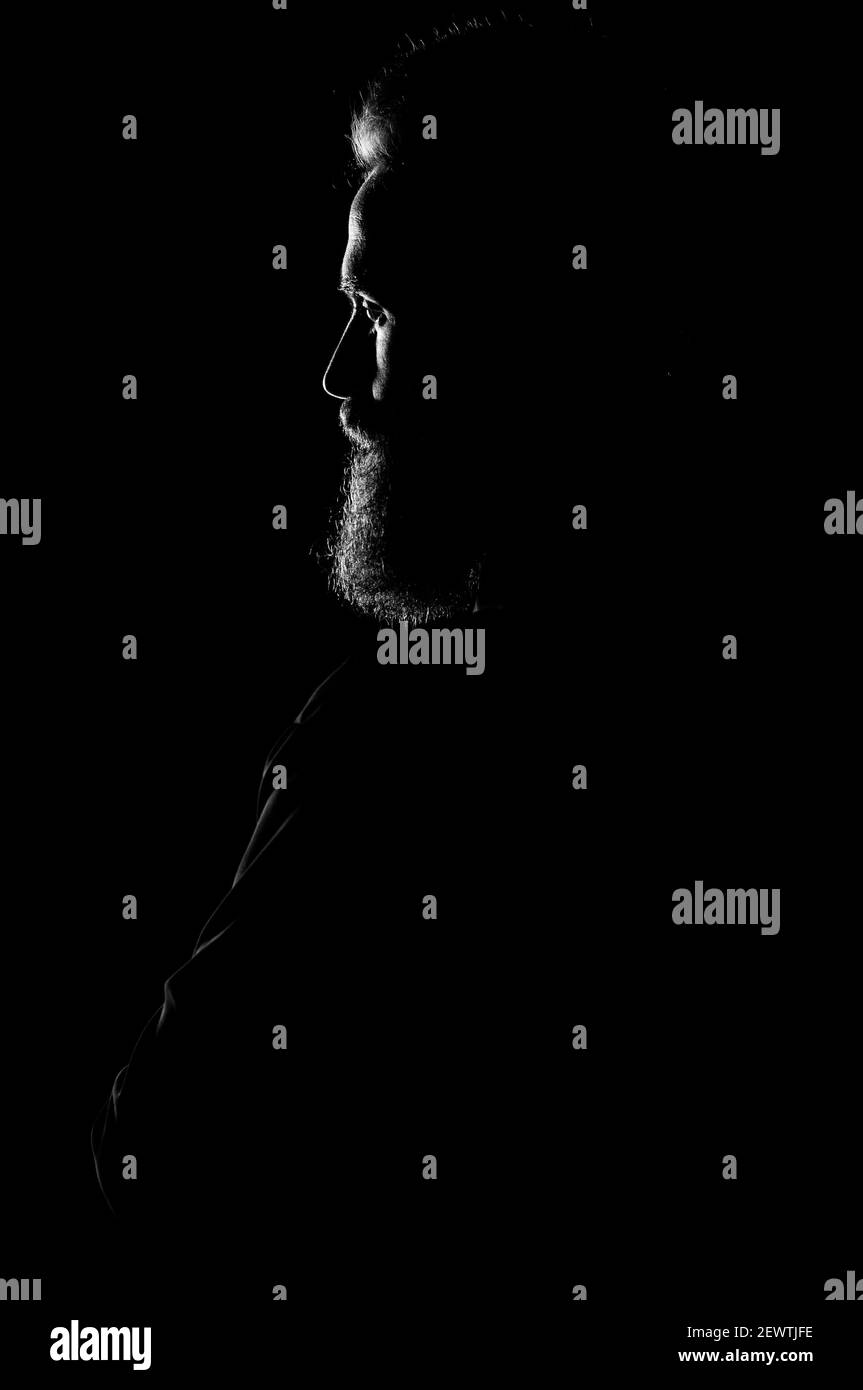 Studio Low Key Profile Portrait High Resolution Stock Photography and ...