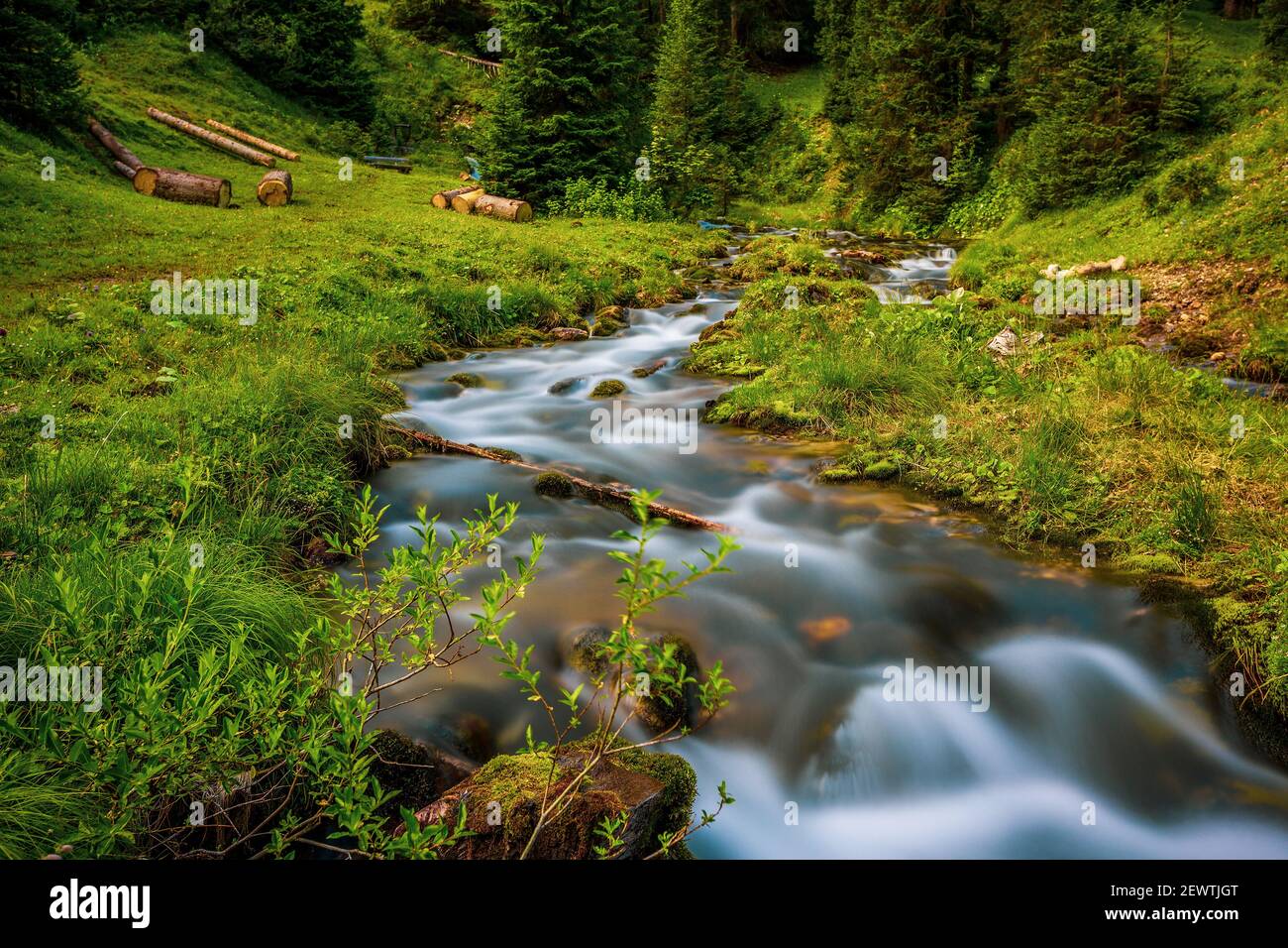 A mountain river in Austrian Alps Stock Photo - Alamy