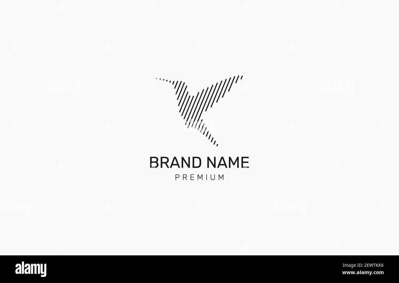 Bird Line Pattern Logo Design Vector Template suitable for bird product ...