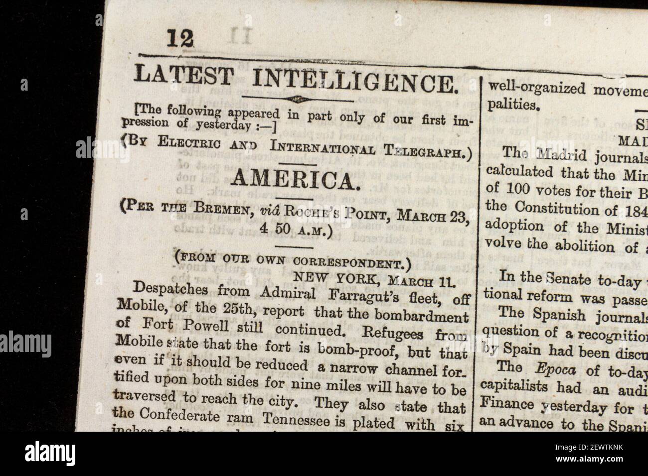 American civil war newspaper hi-res stock photography and images - Alamy