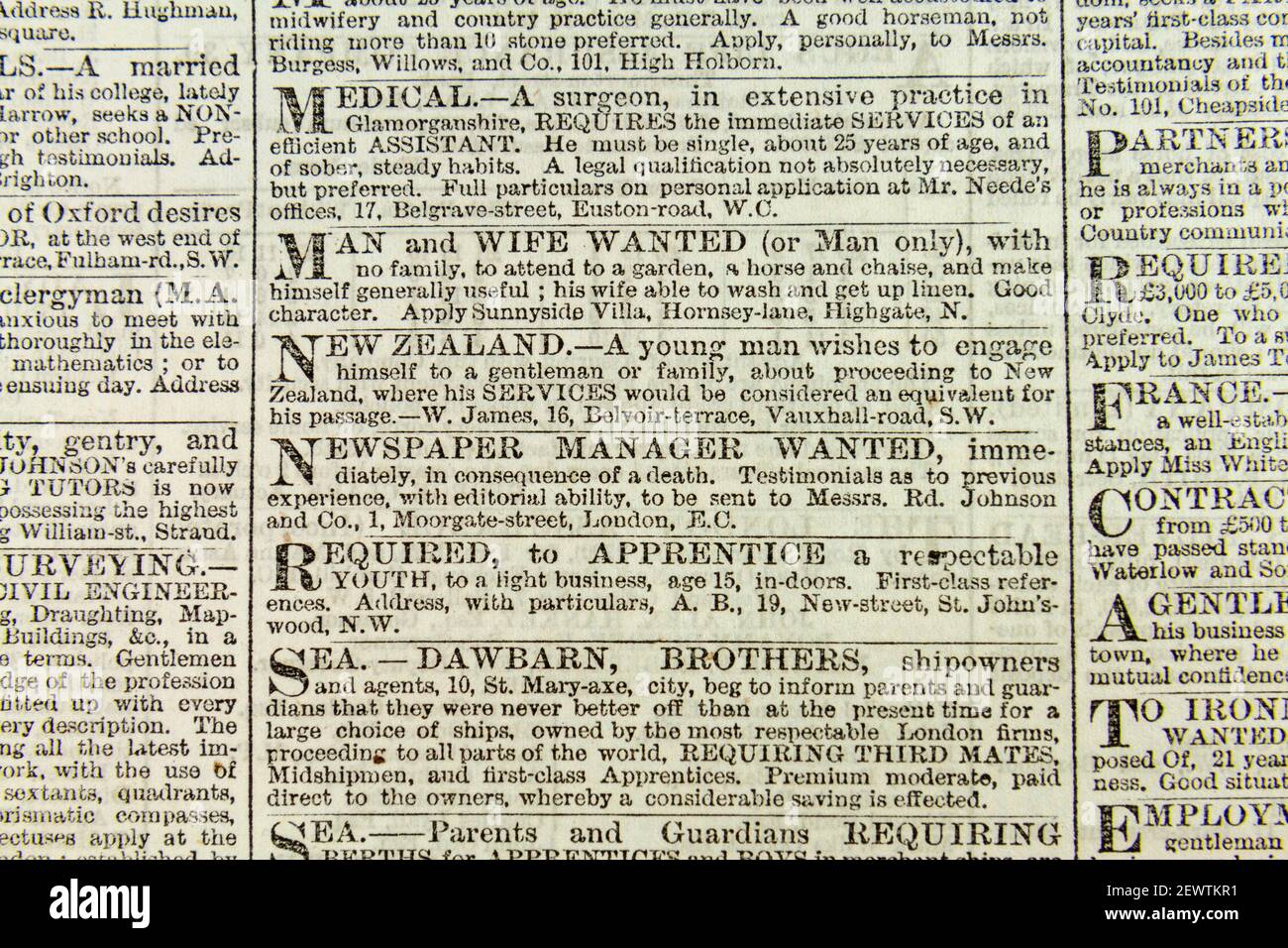 Job advertisements newspaper hi-res stock photography and images - Alamy
