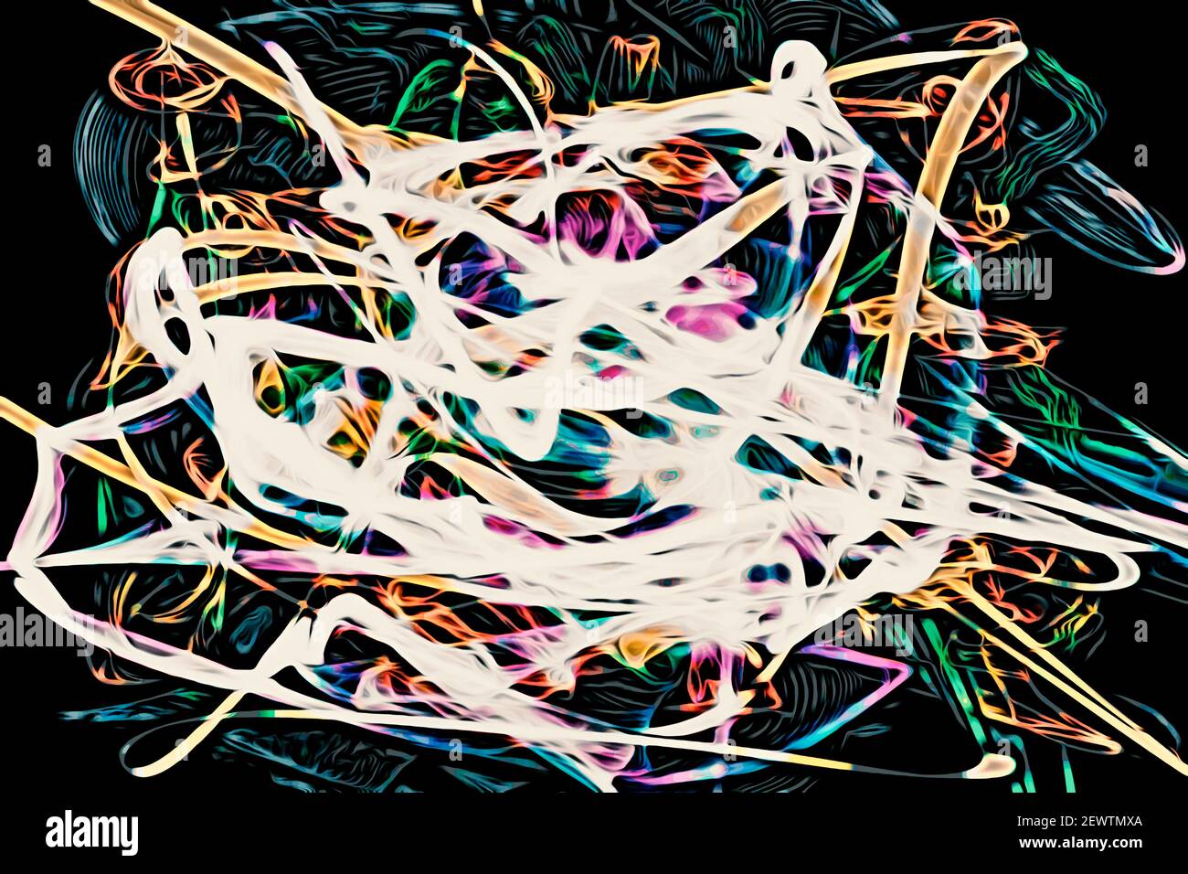 original abstract figure where the colors white green and red ...