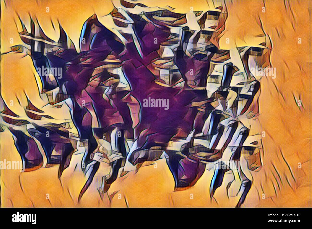 abstract figure of beautiful and delicate color, in brown on a faint ...