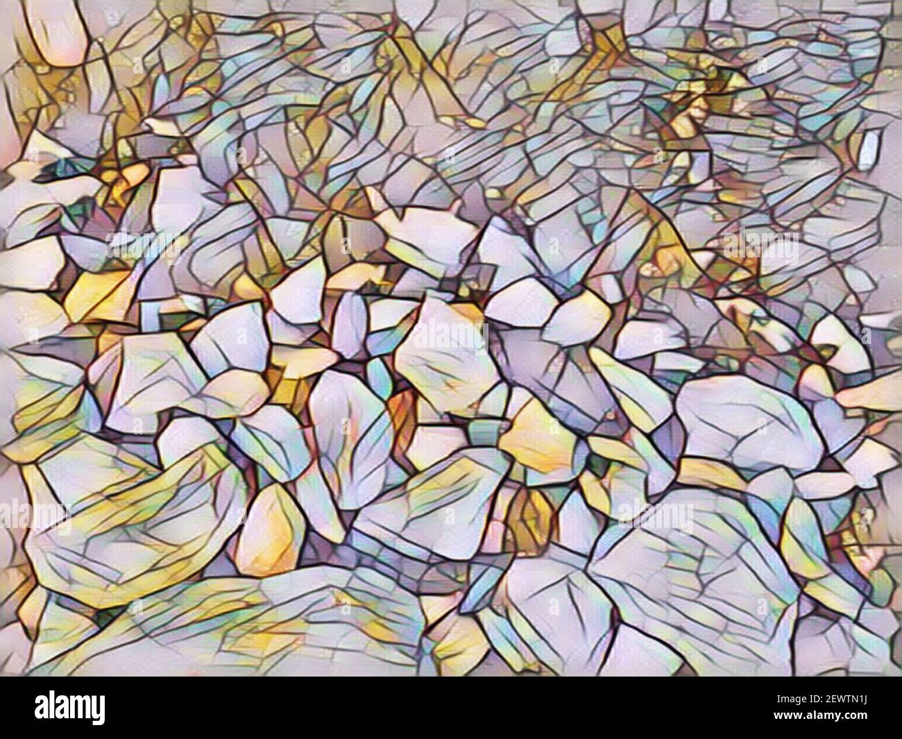 abstract original figure where the colors white, yellow, gray, red and ...