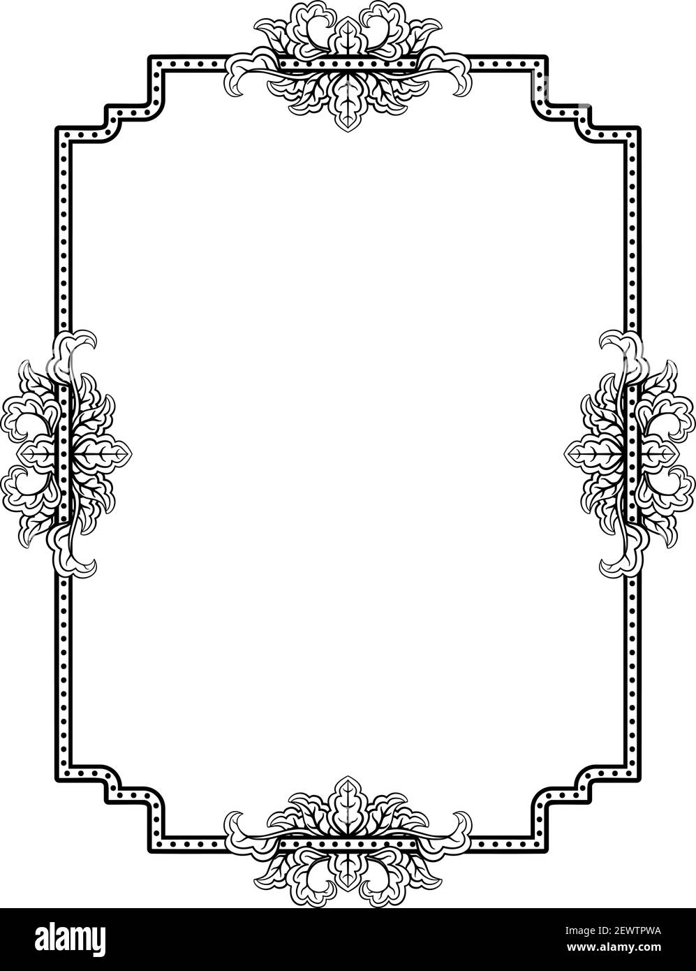 Art nouveau frame line Cut Out Stock Images & Pictures - Alamy
