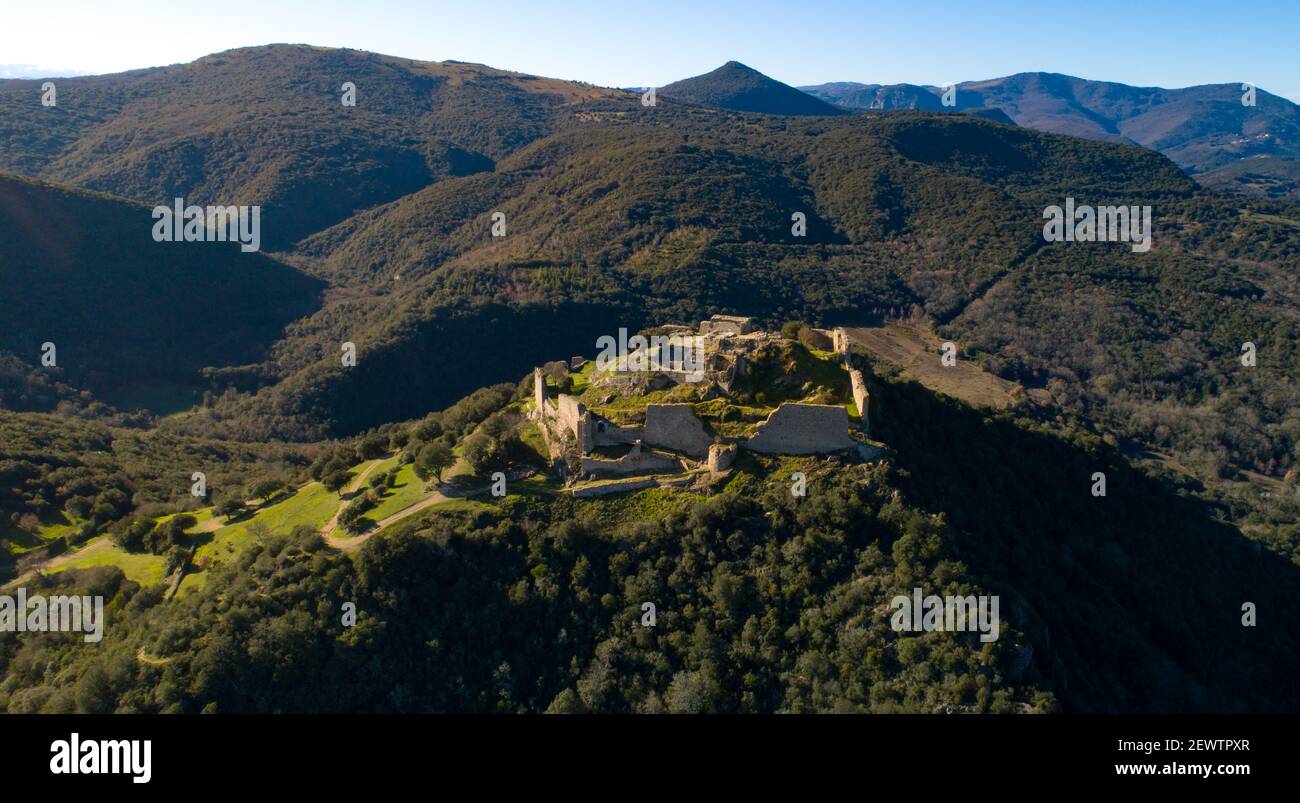 Termes Cathar castle in the South of France Stock Photo - Alamy