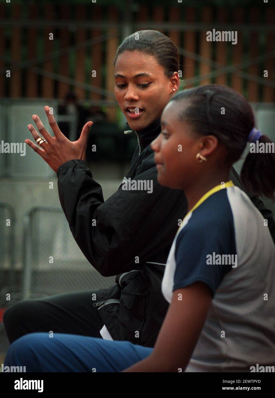 US athlete Marion Jones AUGUST 2000 during a training session with ...