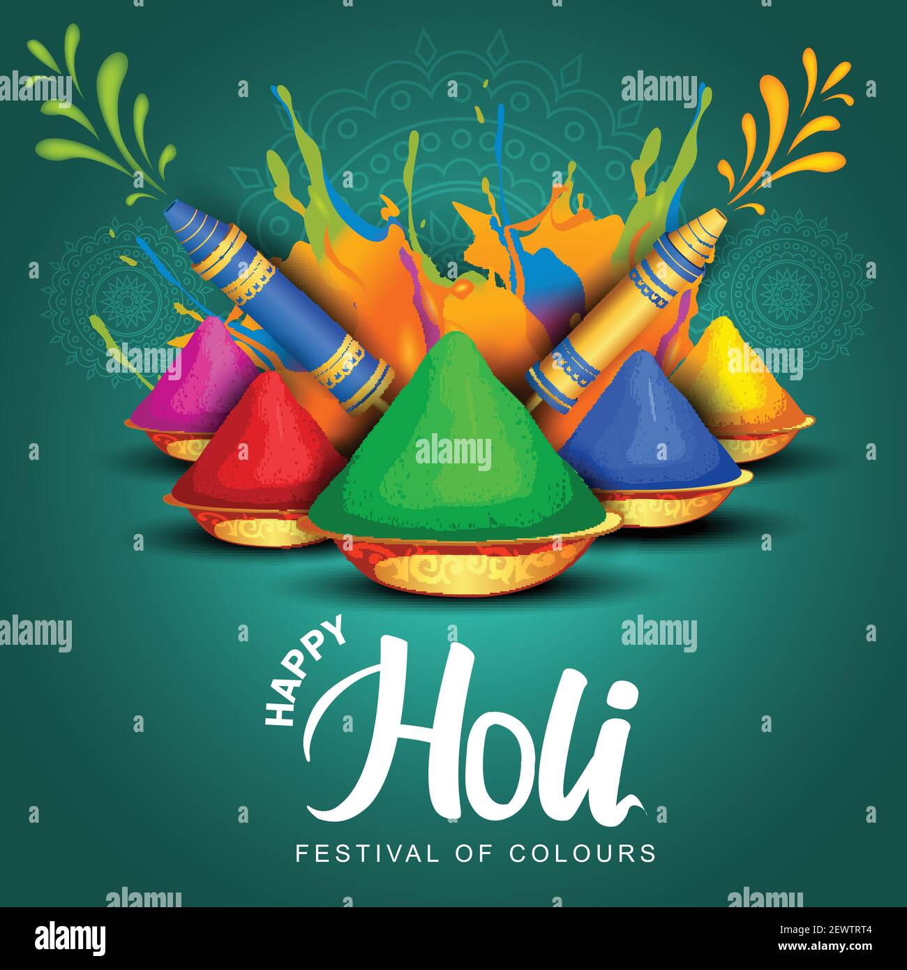 Happy Holi celebration greeting background. vector illustration design ...