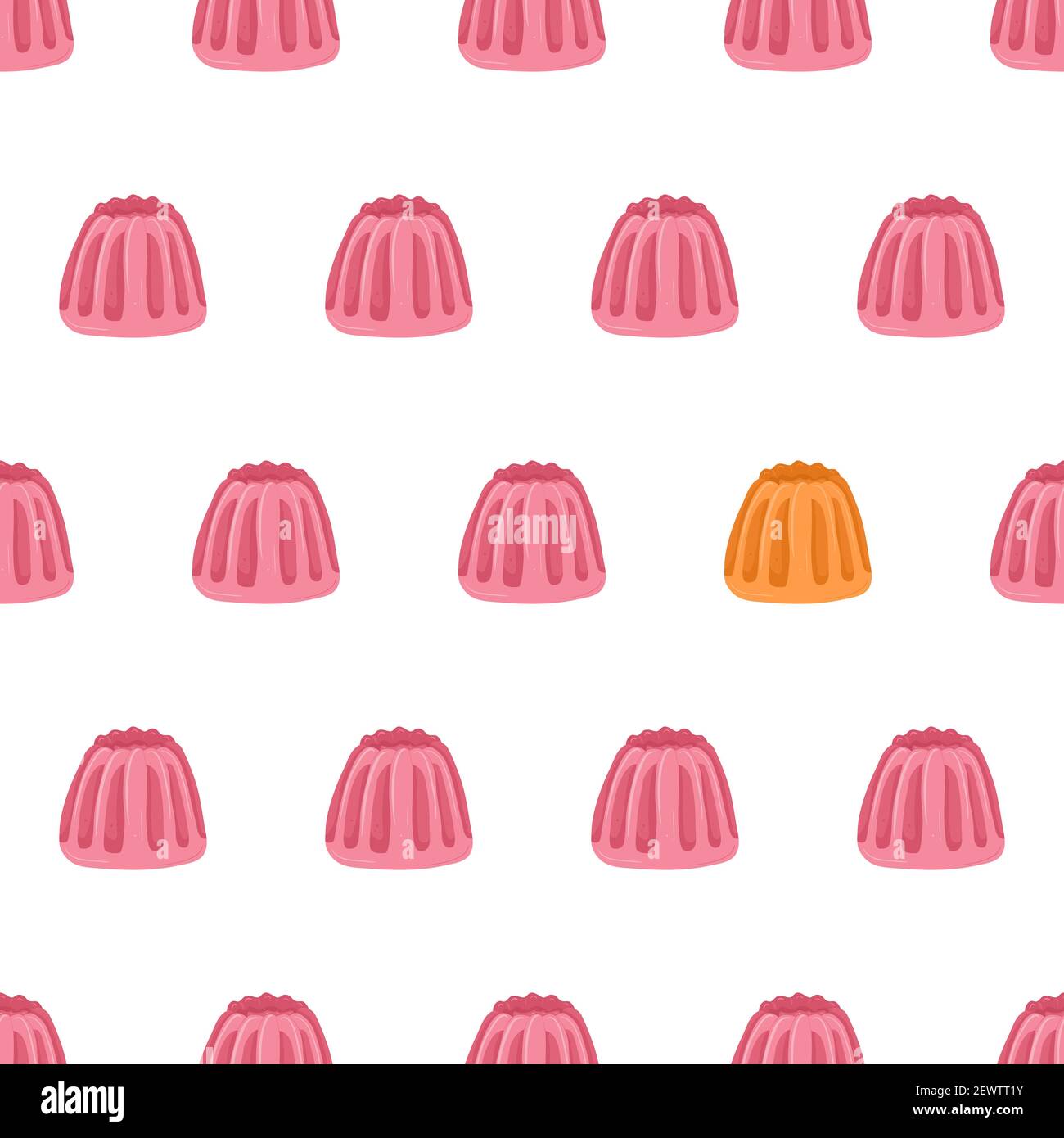 Cartoon seamless pattern for fabric design with pink jelly. Eye ...