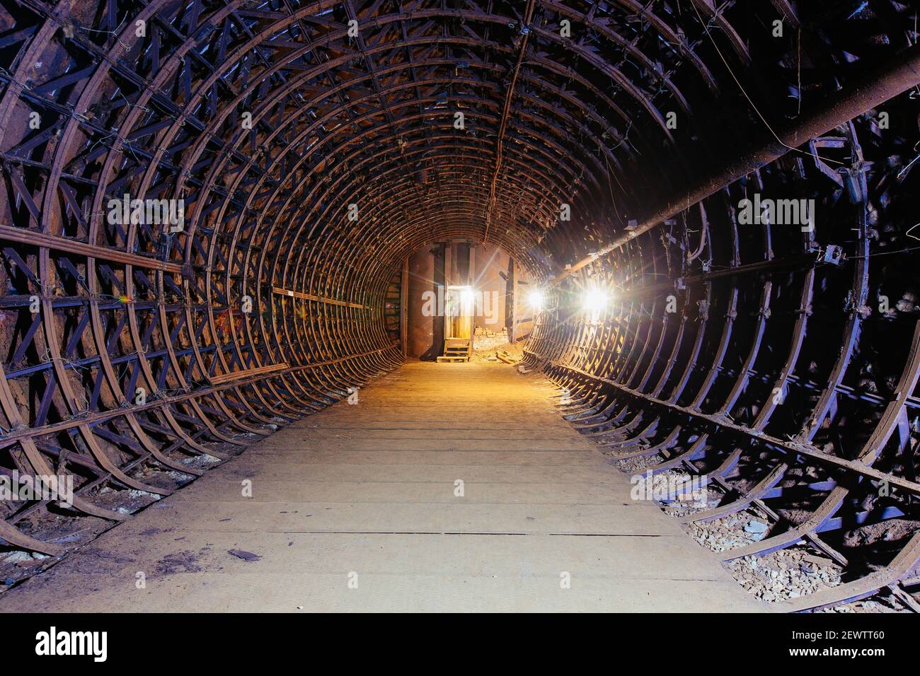 Underground construction. Construction of bunker or subway Stock Photo ...