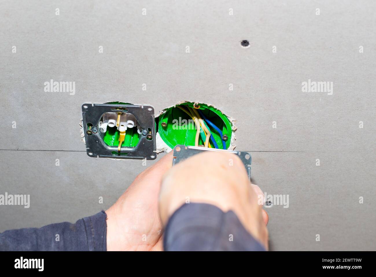 Installing Electrical Outlets High Resolution Stock Photography and ...