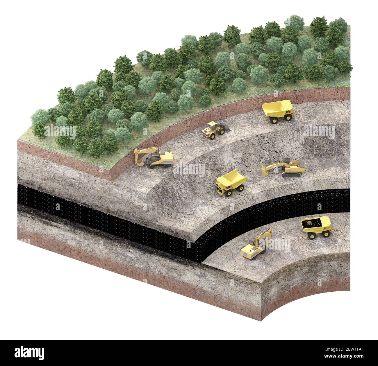 3d illustration cross section ground hi-res stock photography and ...