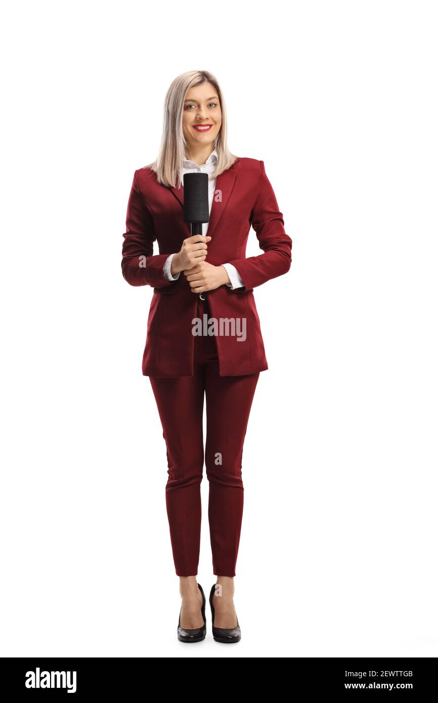 Portrait of woman news reporter hi-res stock photography and images - Alamy