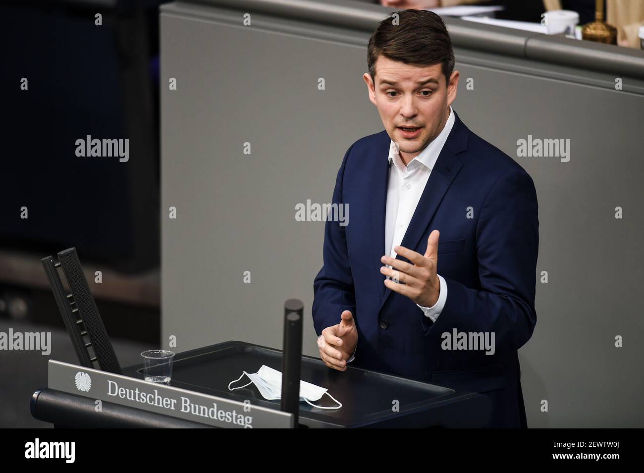 Berlin, Germany. 03rd Mar, 2021. Marcus Faber (FDP) speaks to the ...