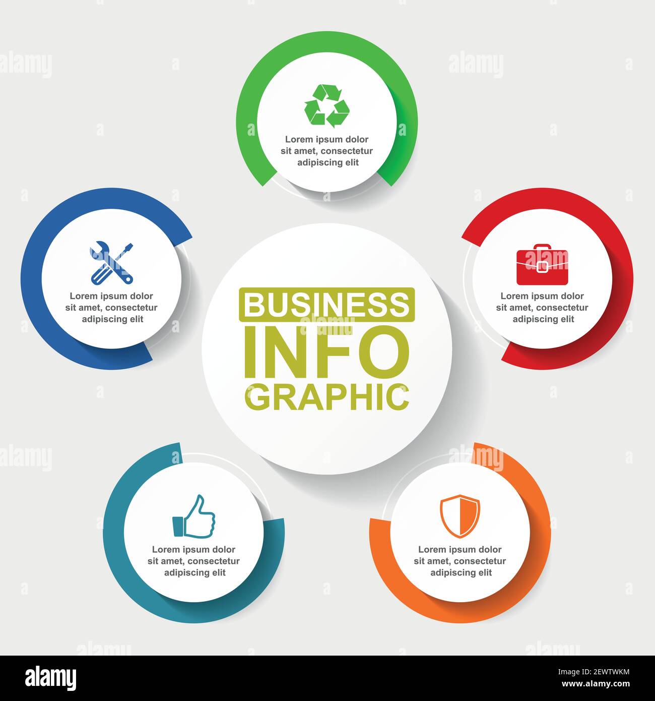 Infographic vector template for presentation, circular chart, diagram ...