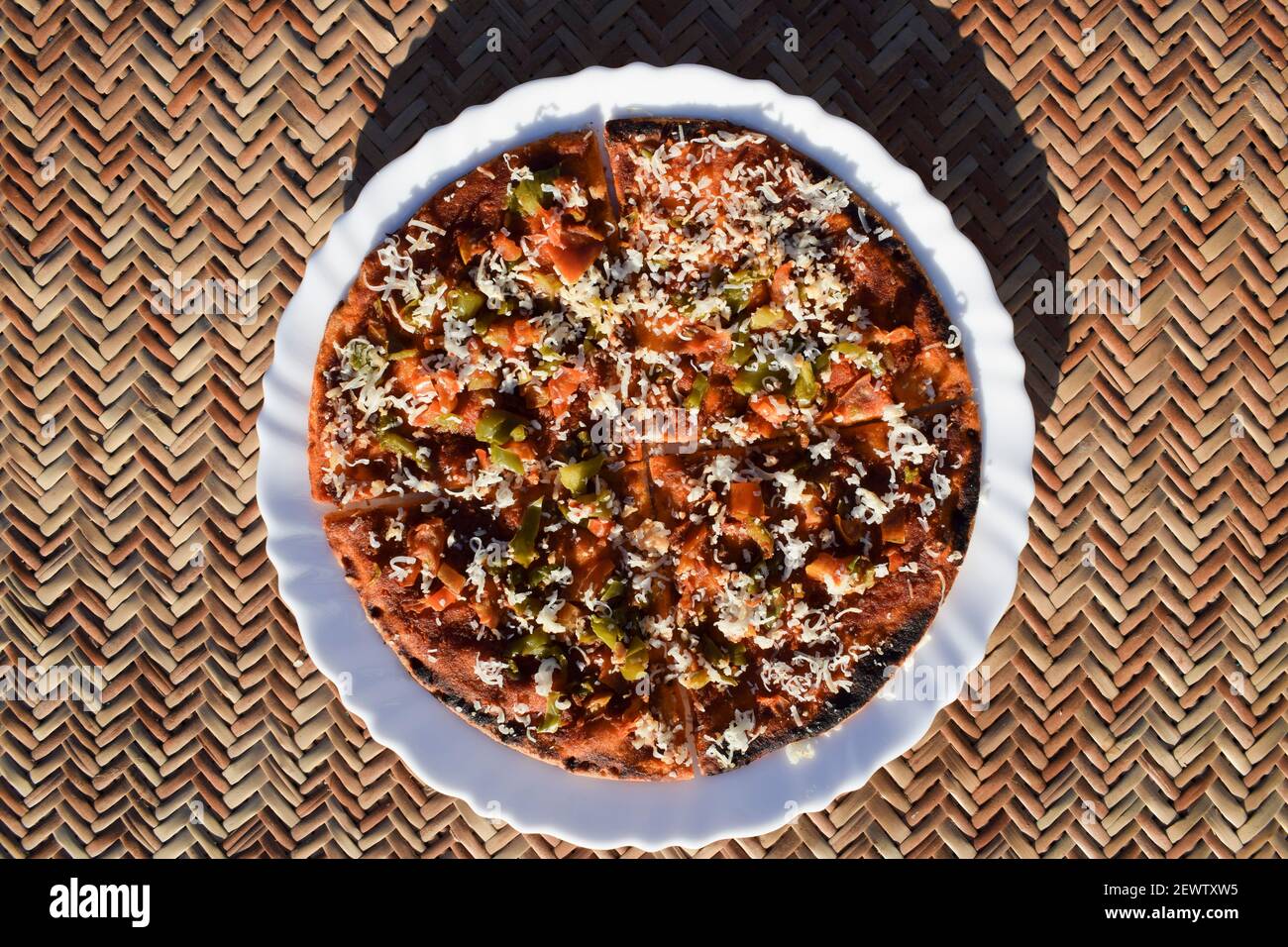 Farali pizza made out of Fasting flour eaten during Indian fast with ...