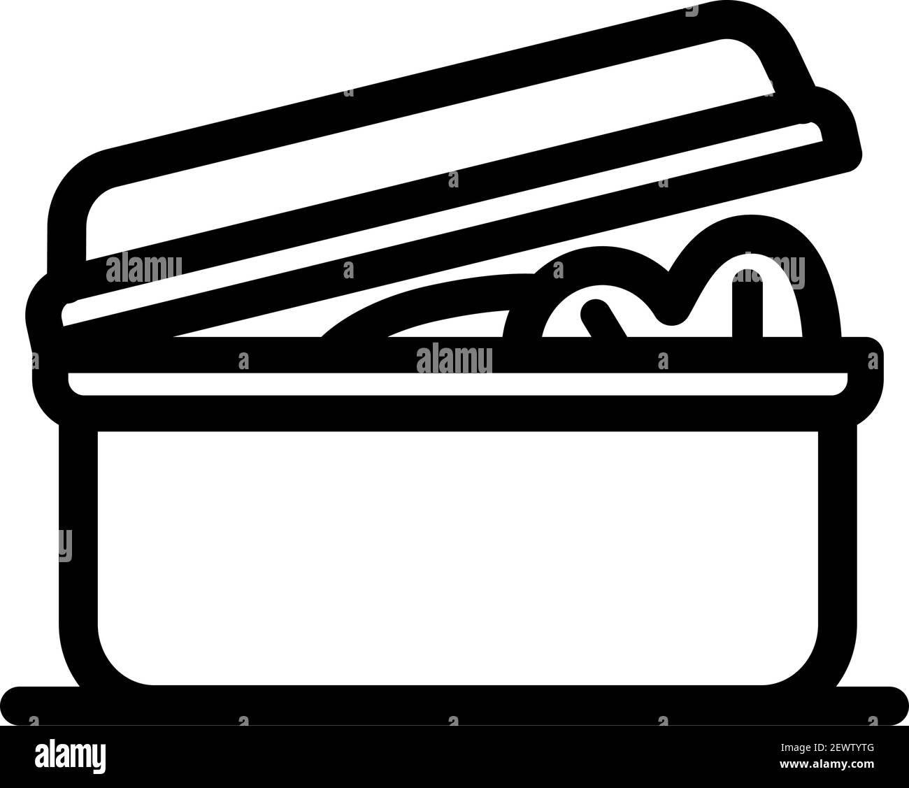 Lunchbox outline simple icon. Illustration of lunchbox icon vector for ...