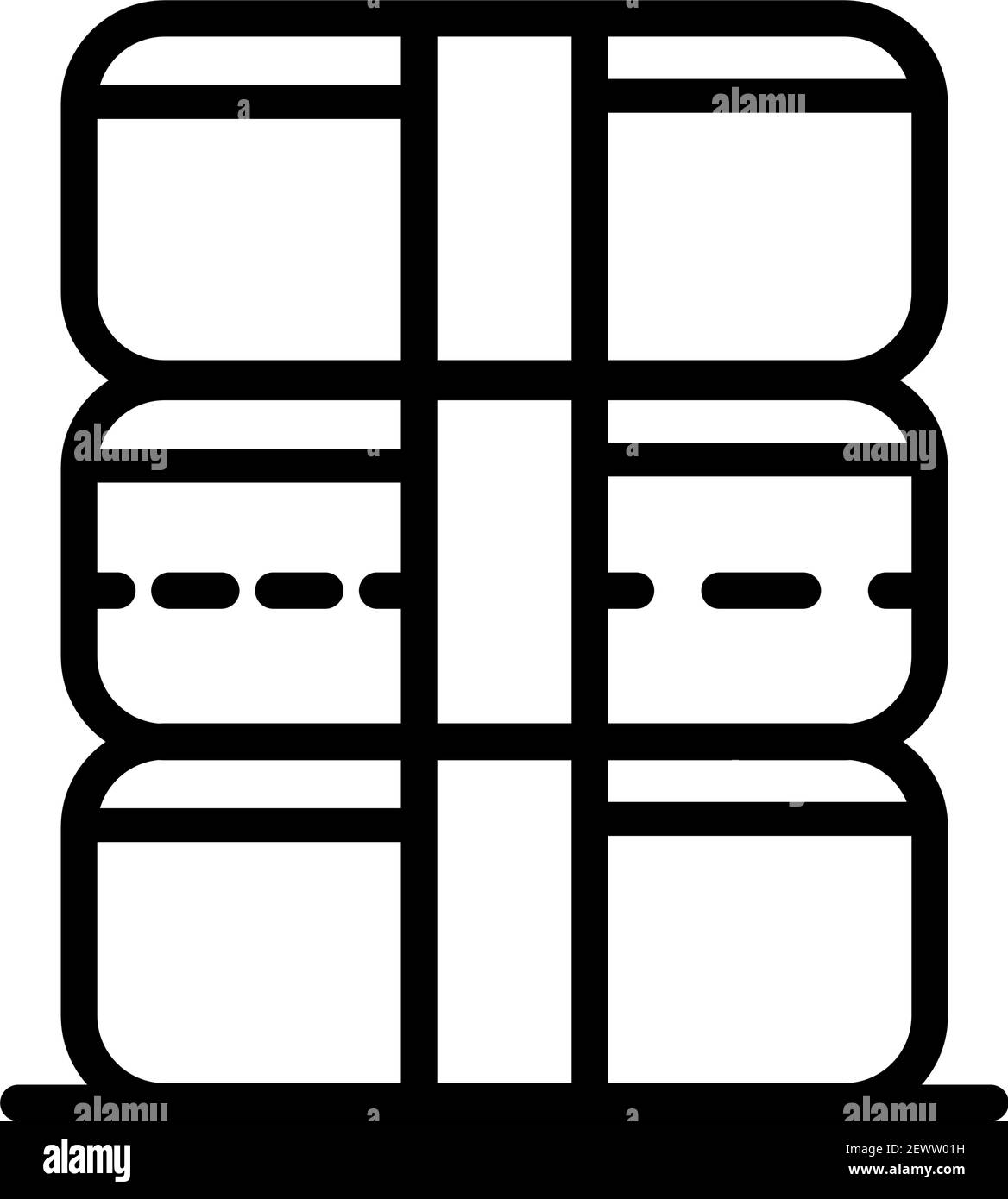 Lunchbox outline simple icon. Illustration of lunchbox icon vector for ...