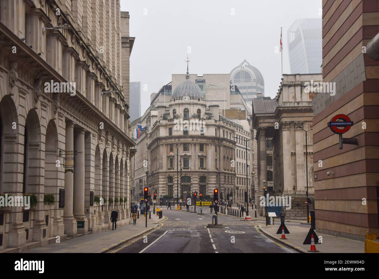 Poultry, City of London, street view Stock Photo - Alamy