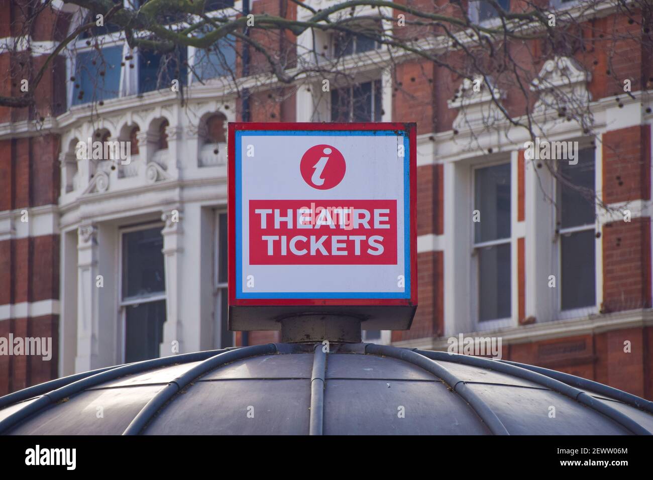 Theatre Tickets sign in West End, London Stock Photo - Alamy