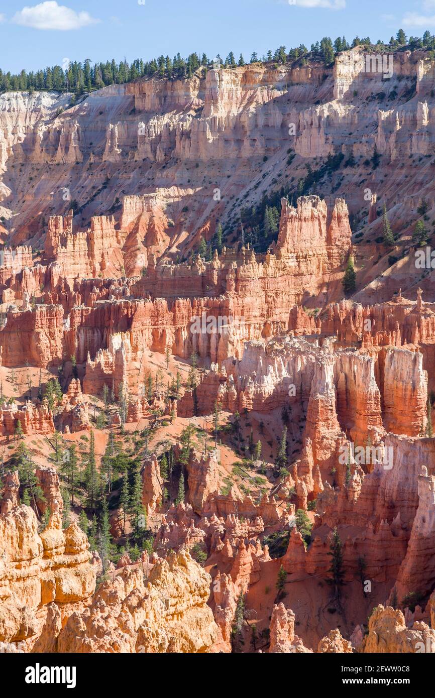 Bryce Canyon National Park, USA. Desert rock formations, hoodoos, at ...