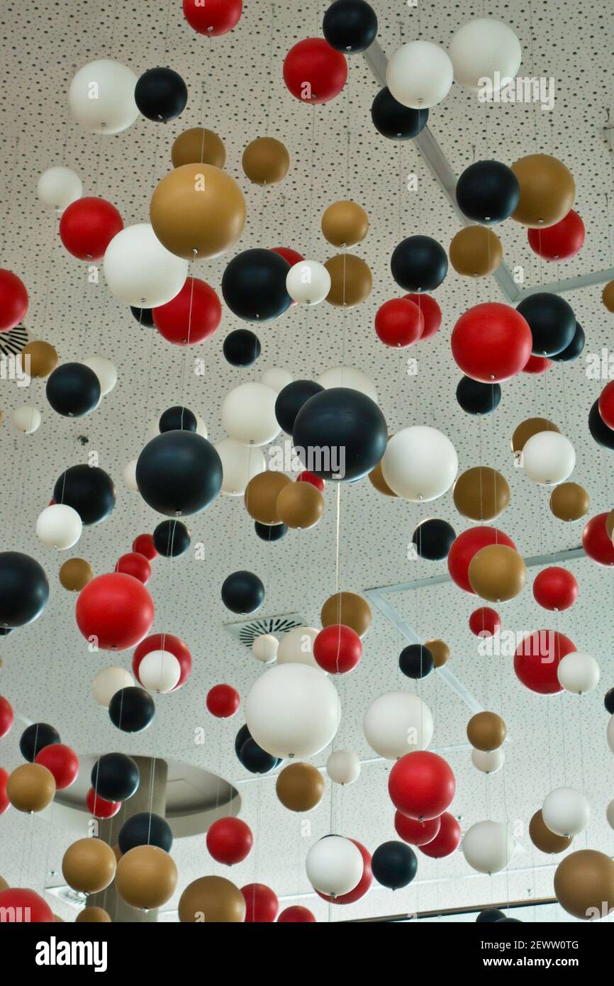 abstract pattern of spheres of various colors and sizes Stock Photo - Alamy