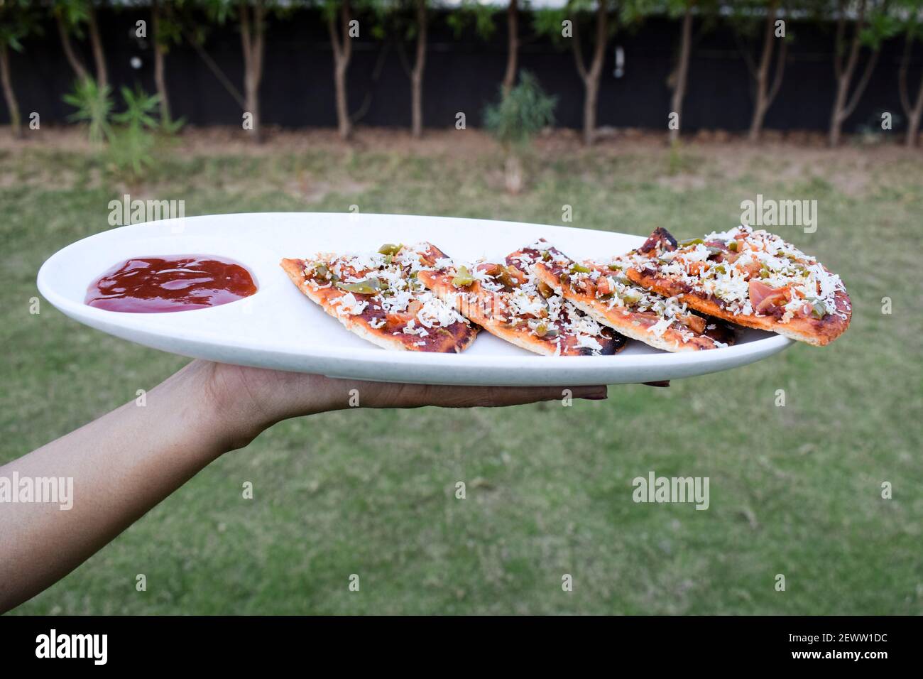 Farali pizza made out of Fasting flour eaten during Indian fast with ...