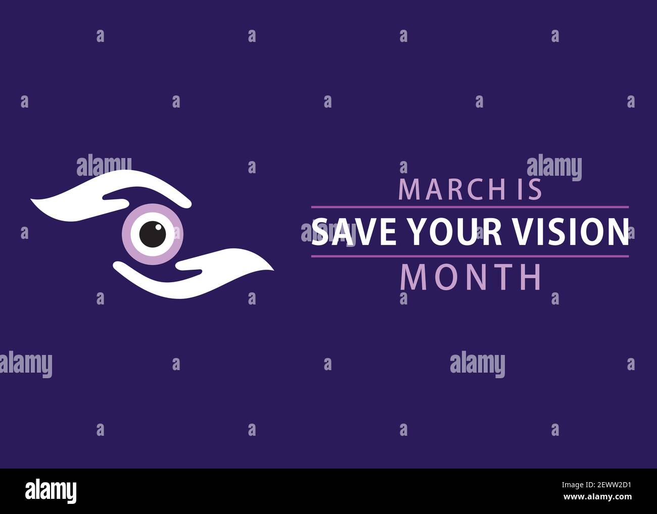 vector illustration of march is save your vision month theme design ...