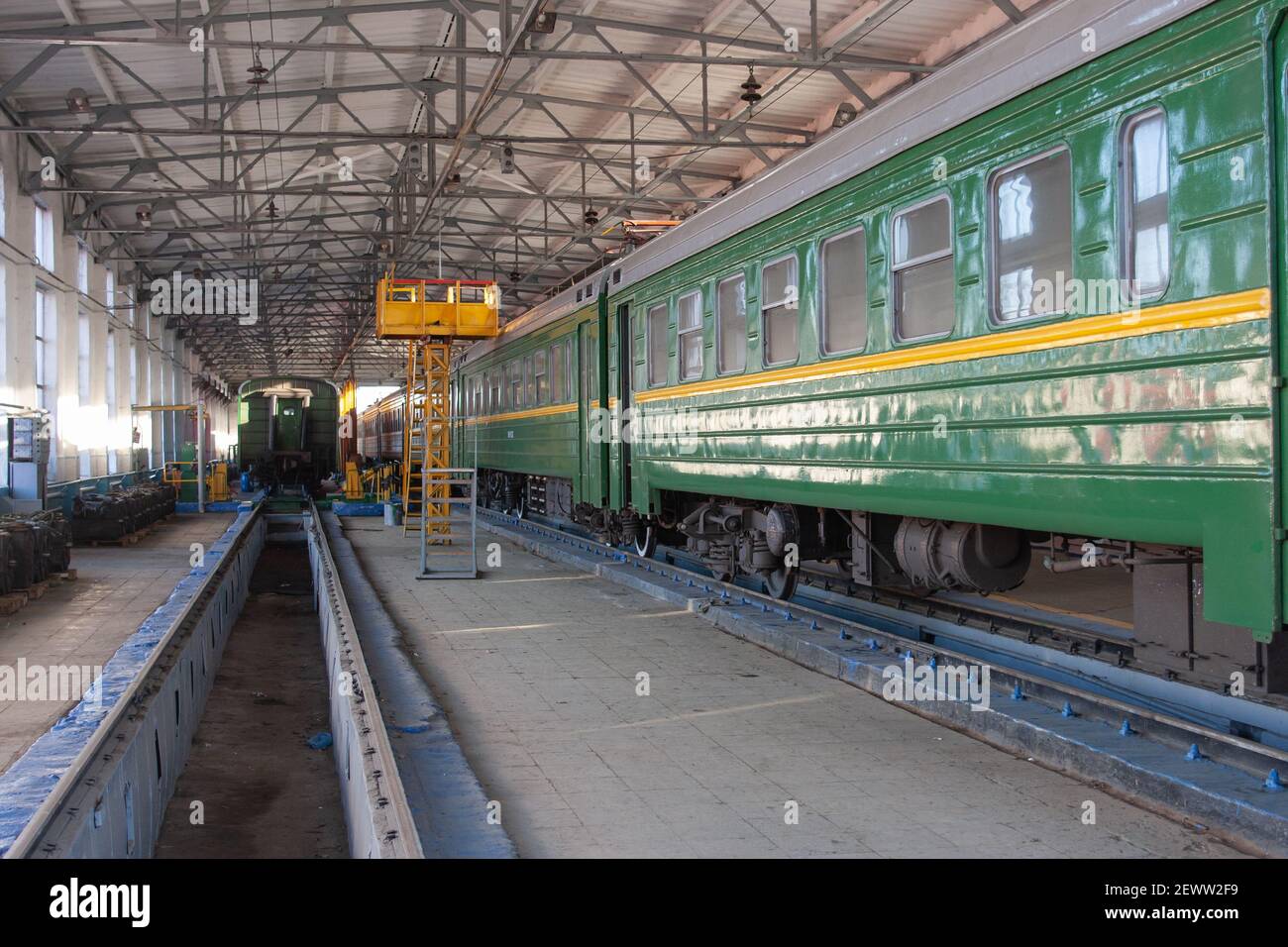 Modern train maintenance depot hi-res stock photography and images - Alamy