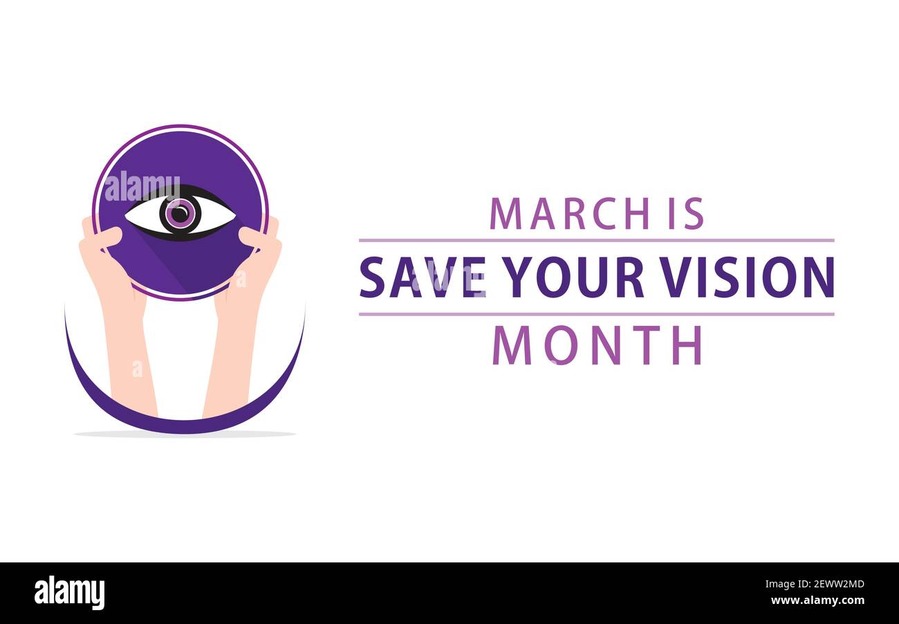 vector illustration of march is save your vision month theme design ...