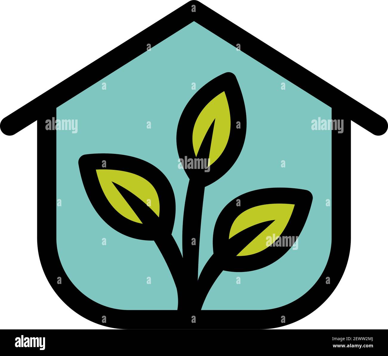 Greenhouse color icon or logo. Greenhouse vector icon isolated on white ...