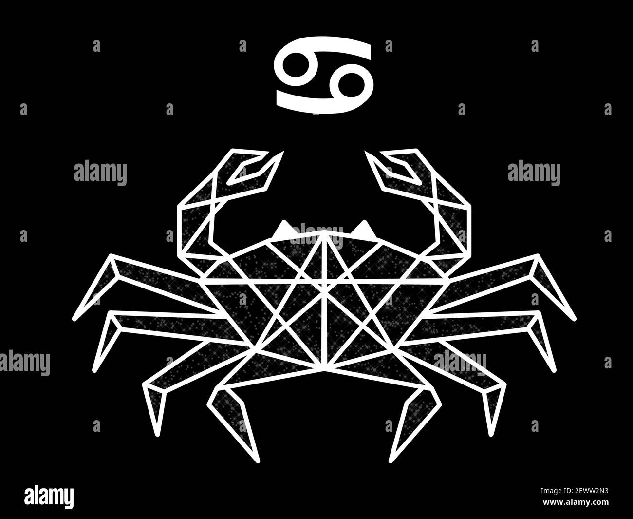 Cancer Zodiac Black and White Stock Photos & Images - Alamy