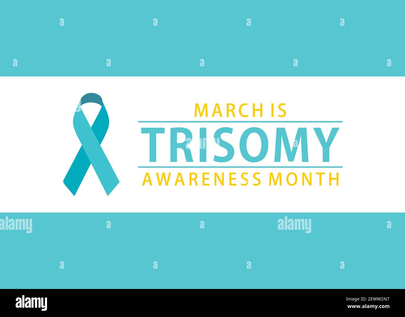 vector illustration of march is trisomy awareness month theme design ...