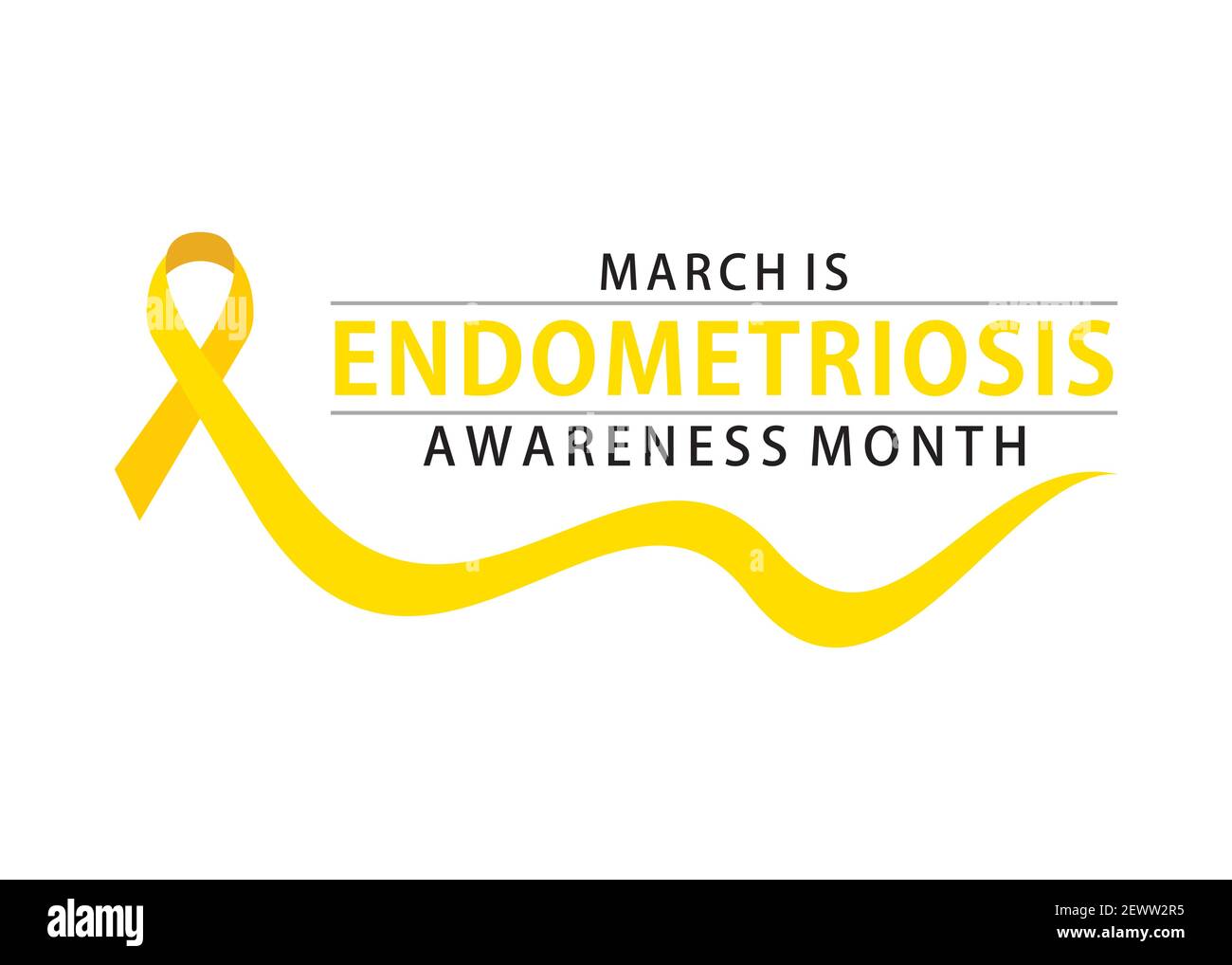 vector illustration of march is endometriosis awareness month theme ...