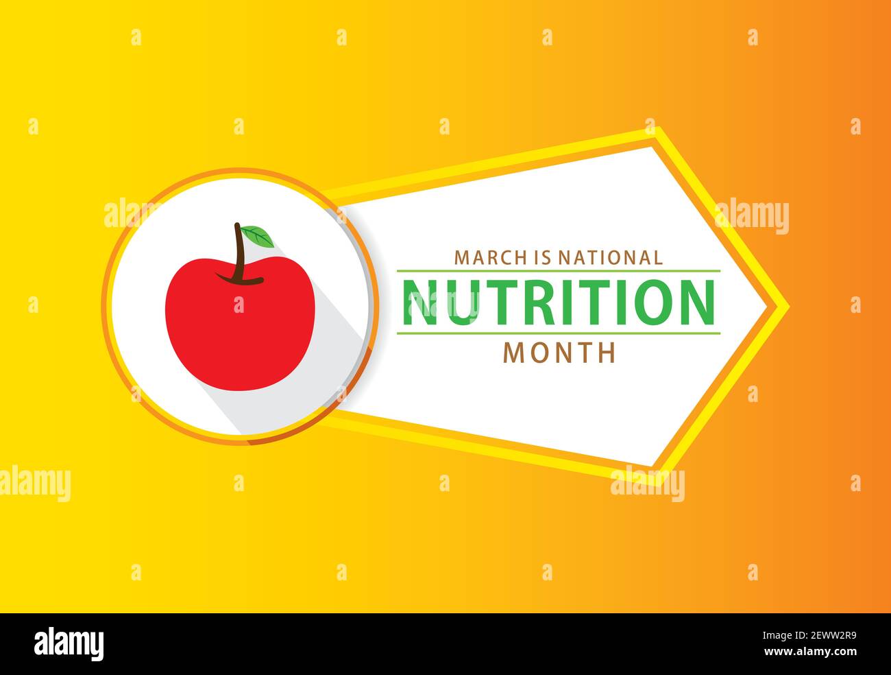 vector illustration of national nutrition month concept design Stock ...